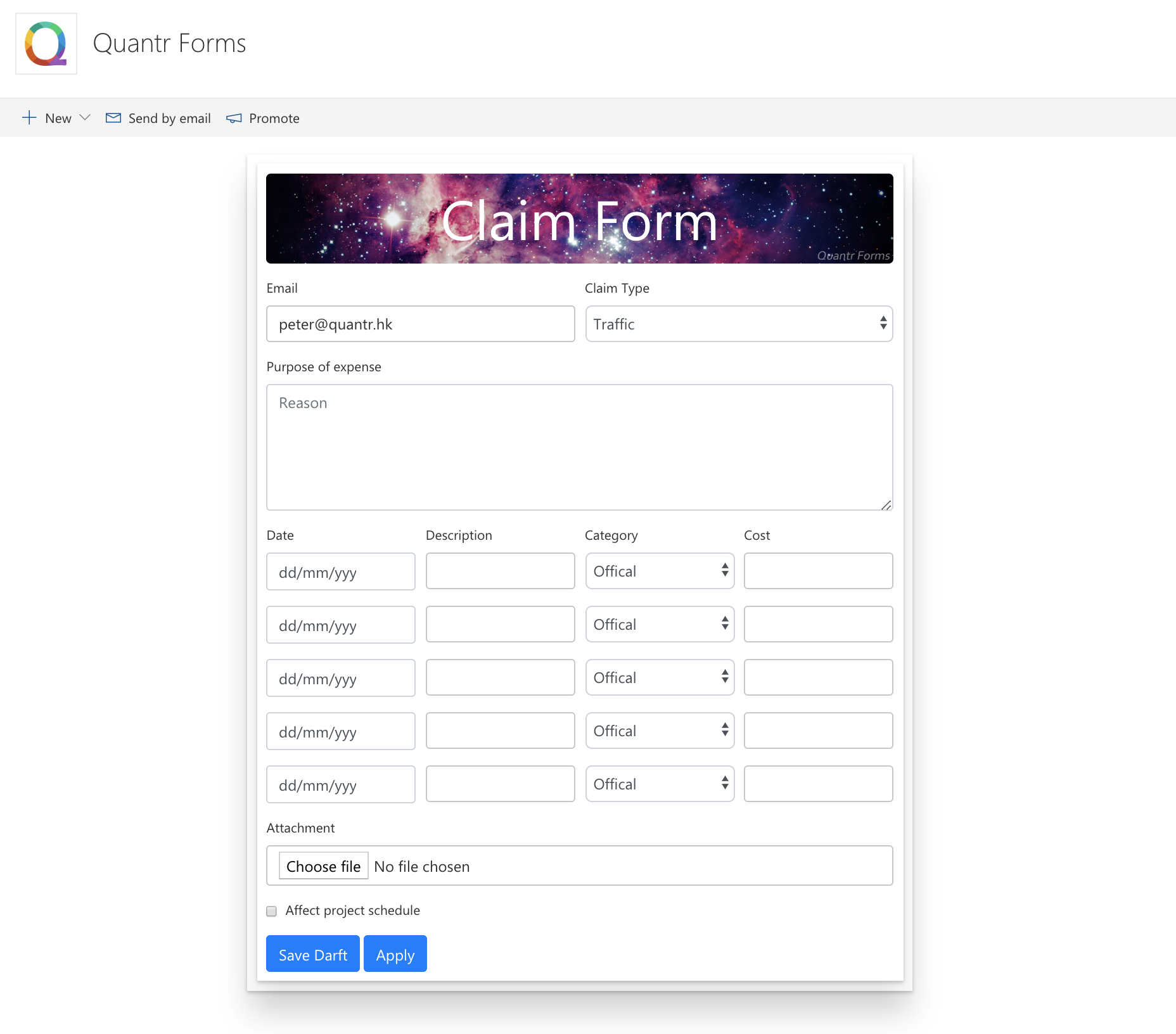 Quantr Express has built in over 40 forms – Quantr